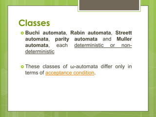 ω Automaton | PPSX | Programming Languages | Computing