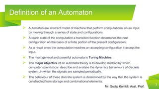Automaton | PPTX | Programming Languages | Computing