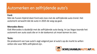 Automerken en zelfrijdende auto’s | PPTX