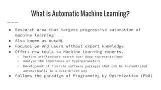 Automatic Machine Learning, AutoML | PDF