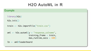 Intro to AutoML + Hands-on Lab - Erin LeDell, Machine Learning ...