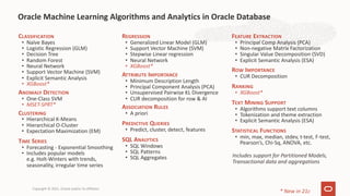 Machine Learning and AI at Oracle | PDF