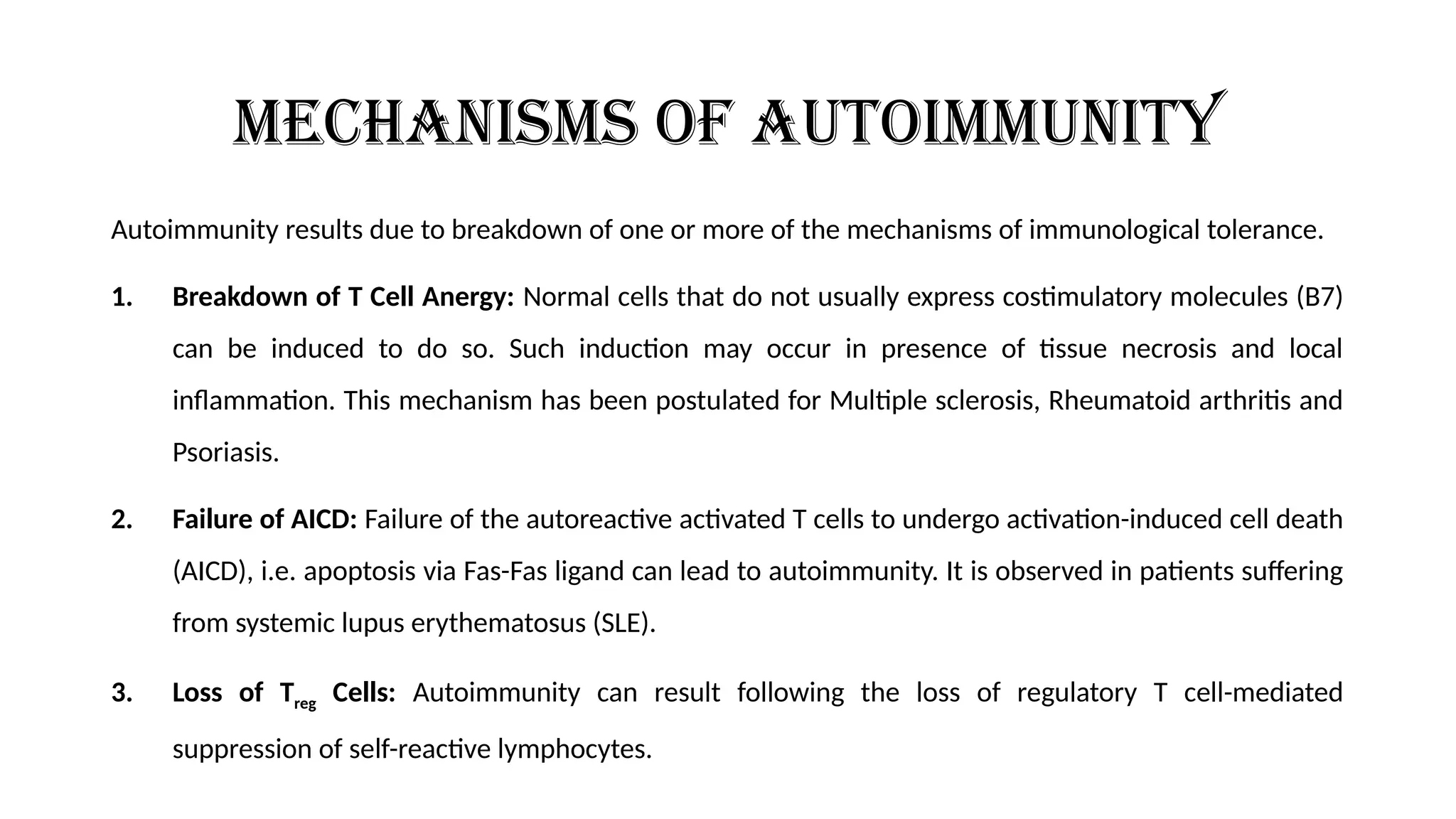 Autommunity- Mechanisms and diseases involved.pptx