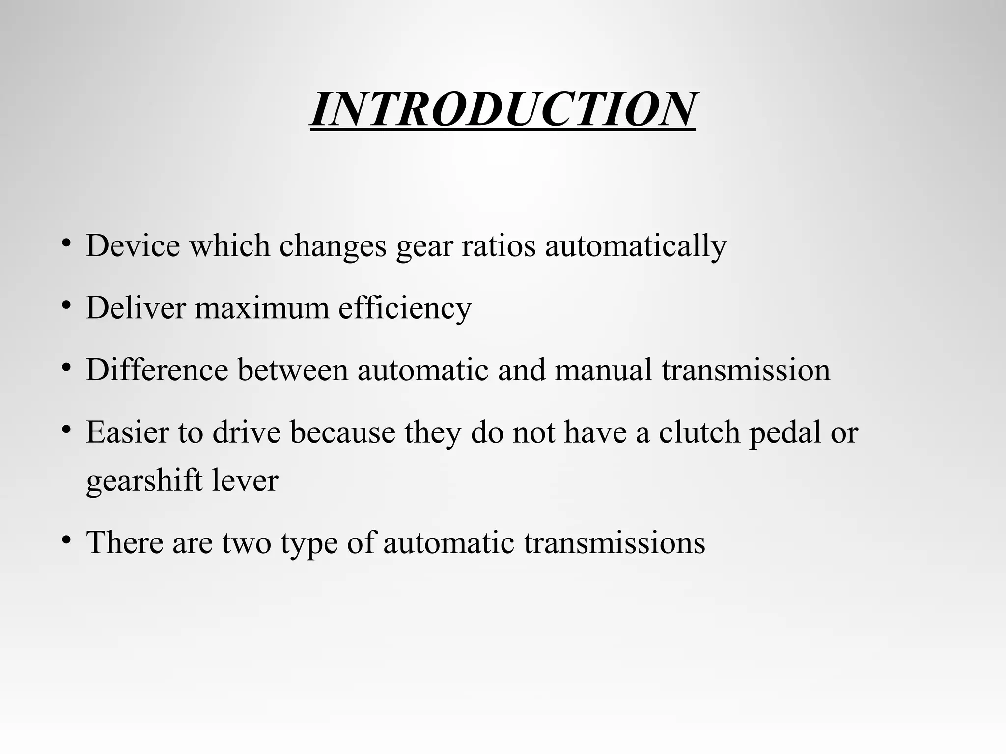Automatic Transmission | PPT