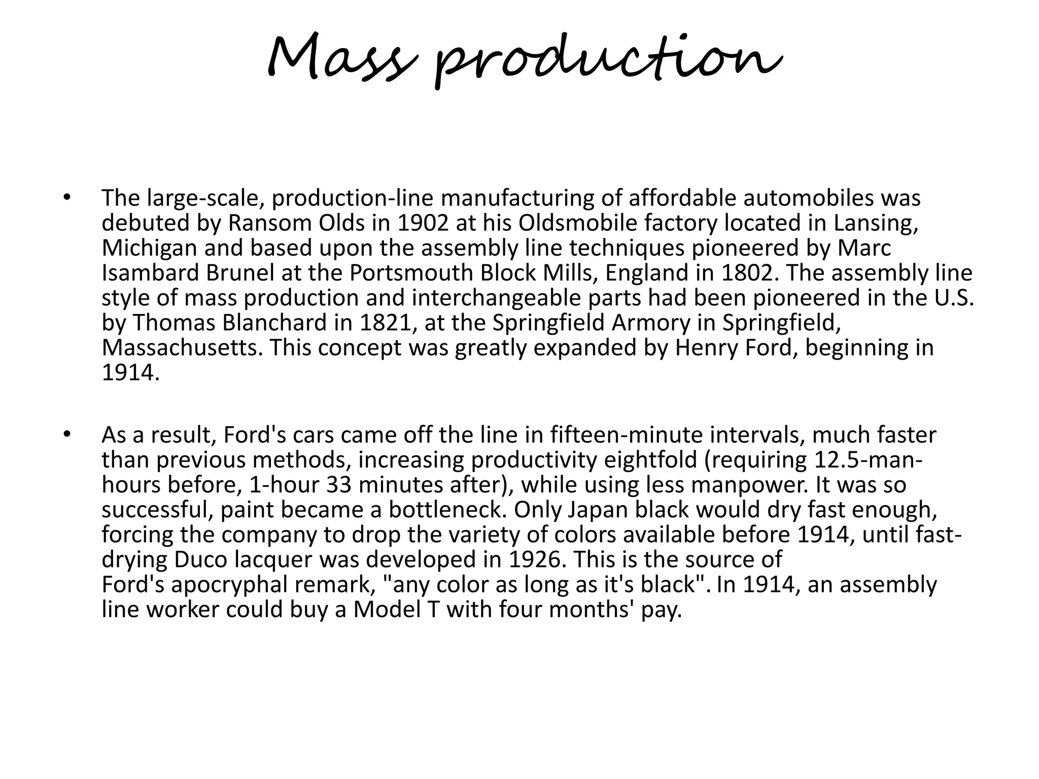 Automobile Industry - history, evolution & growth | PPTX