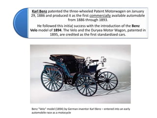 Automobile Industry - history, evolution & growth | PPTX