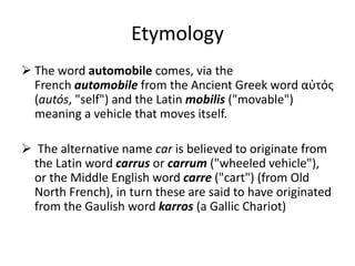 Automobile Industry - history, evolution & growth | PPTX