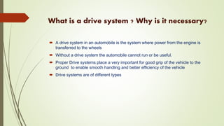 Automobile- drive systems | PPTX