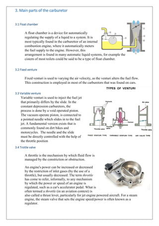 A SIMPLE OR ELEMENTARY CARBURETOR/EFI SYSTEM Report | PDF
