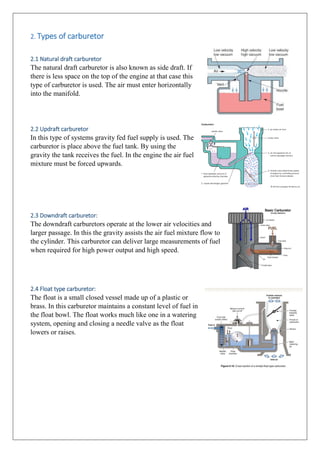 A SIMPLE OR ELEMENTARY CARBURETOR/EFI SYSTEM Report | PDF