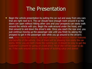 Automobile Sales Training By Jason Parman | PPT