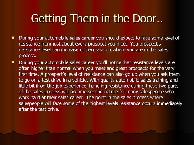 Automobile Sales Training By Jason Parman | PPT | Automotive Industry ...