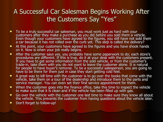 Automobile Sales Training By Jason Parman | PPT | Automotive Industry ...