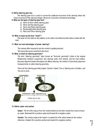 Automobile 2 and 11 marks unit iii | DOCX