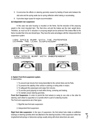 Automobile 2 and 11 marks unit iii | DOCX