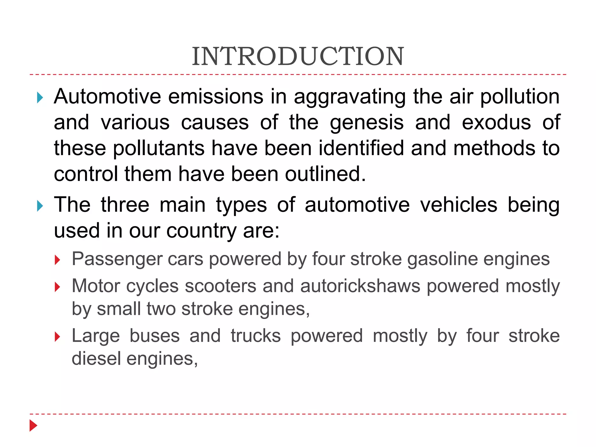 AIRPOLLUTION DUE TO AUTOMOBILES | PPTX