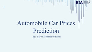 NLP Based project presentation: Analyzing Automobile Prices | PPTX