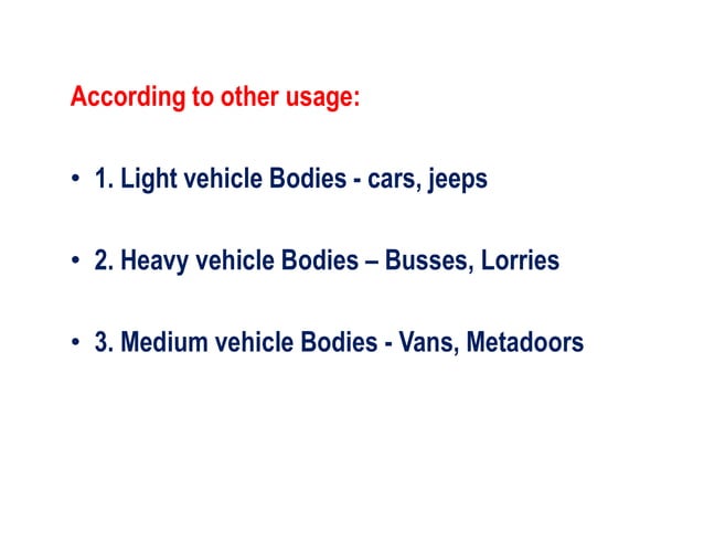Automobile chassis,types of automobile | PPT