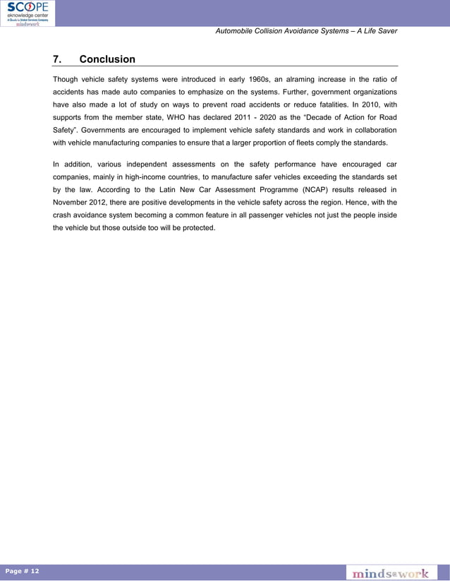 Automobile collision avoidance system | PDF