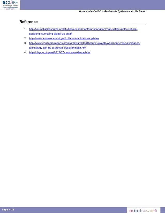 Automobile collision avoidance system | PDF