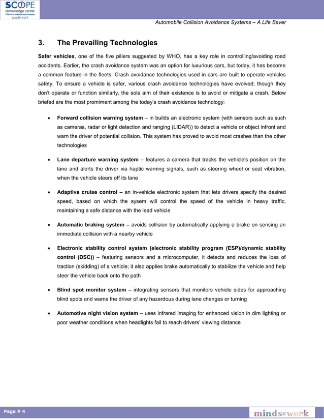 Automobile collision avoidance system | PDF