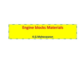 Automobile engine and body materials | PDF