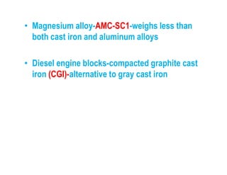 Automobile engine and body materials | PDF