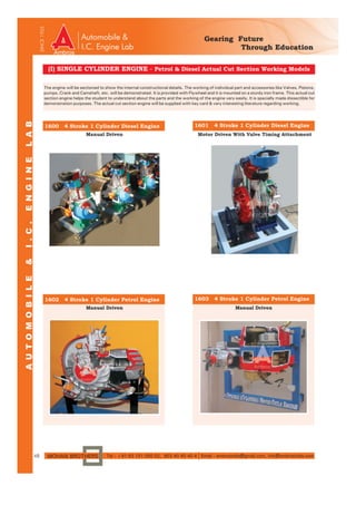 Automobile engineering & i.c. engine lab | PDF