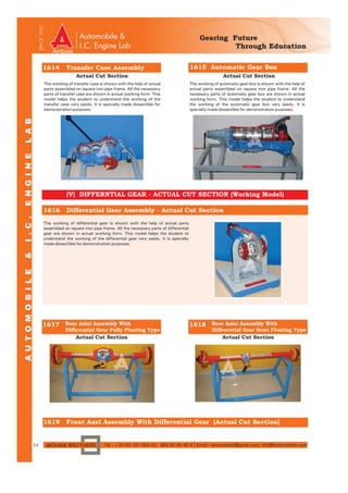 Automobile engineering & i.c. engine lab | PDF