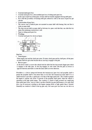 Automobile Engineering Lecture Notes | PDF