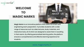 Magic Marks: Empowering Automobile Engineering Learning - PPT Inside | PDF