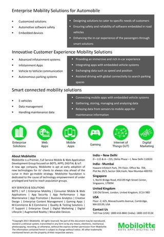 Automobile Flyer - Mobiloitte | PDF