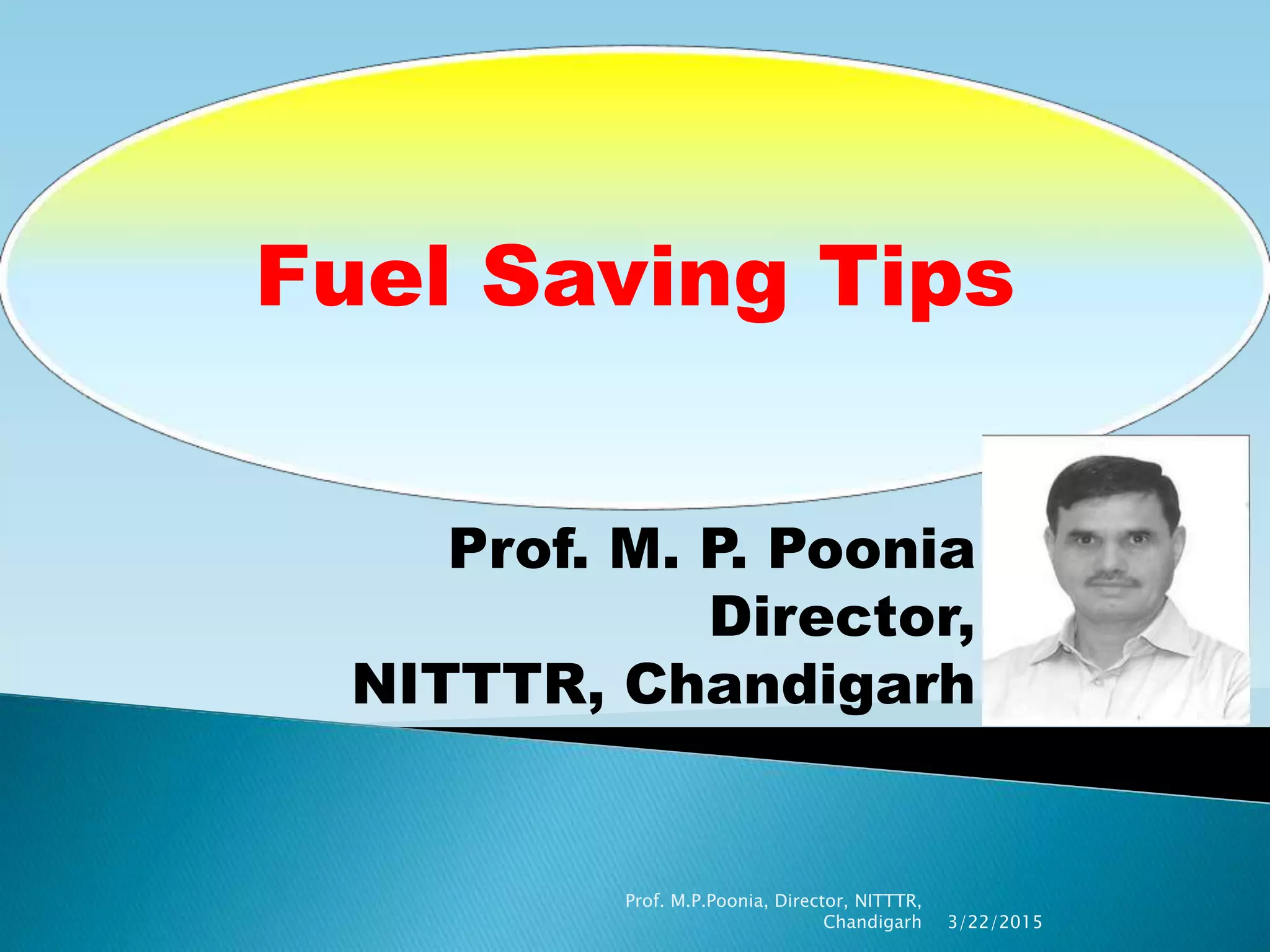 fuel saving tips in an automobile | PPTX