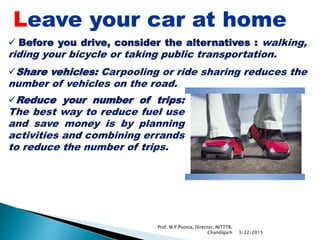 fuel saving tips in an automobile | PPTX