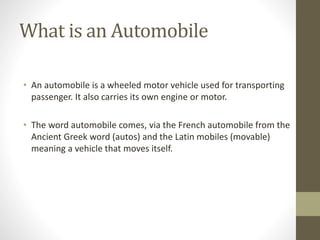 Automobile industry | PPTX