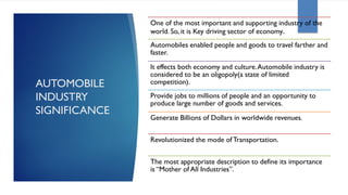Automobile industry | PDF | Automotive Industry | Industries