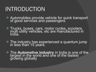 Automobile industry presentation [autosaved] | PPT