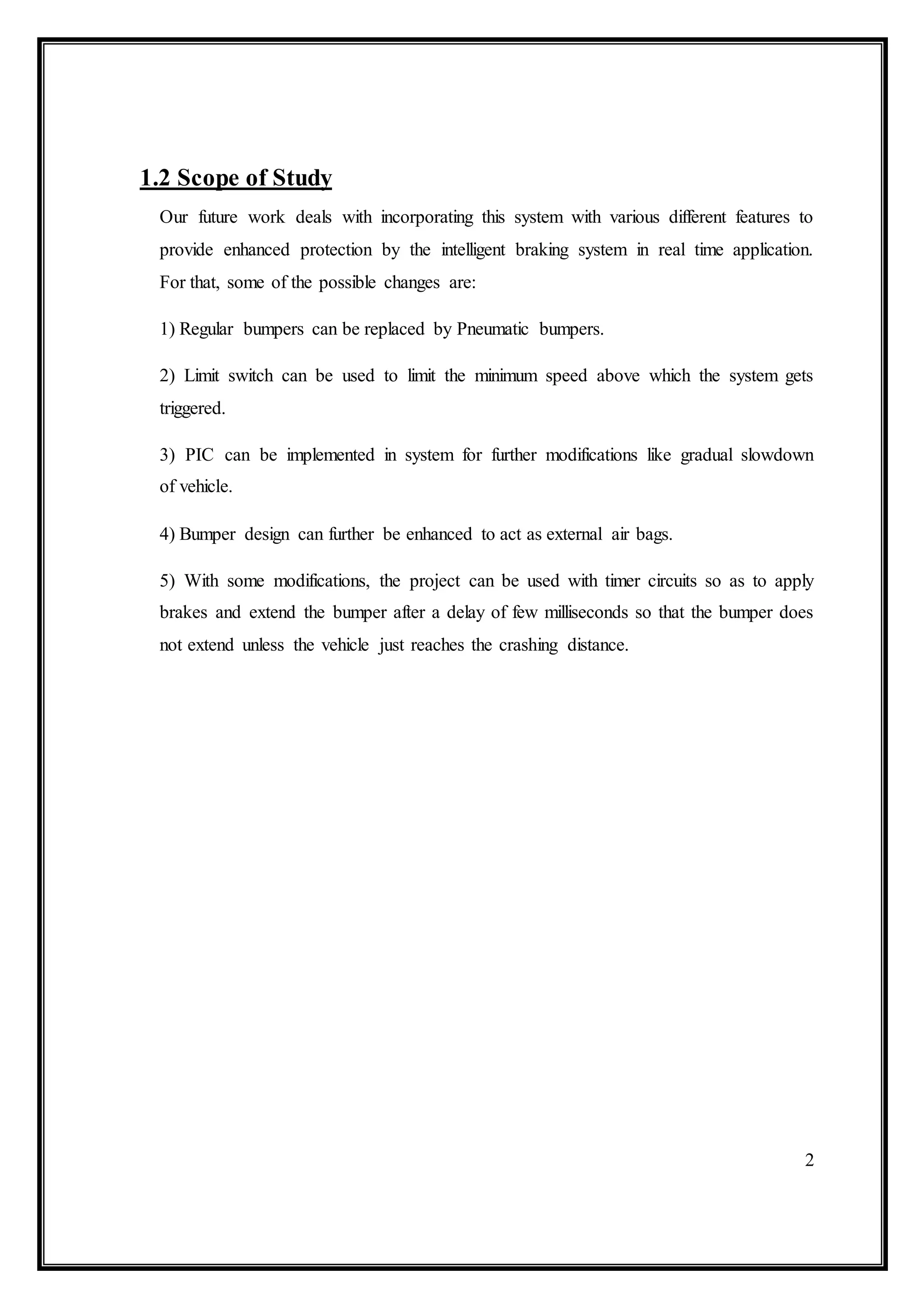 Automobile projects report | DOCX