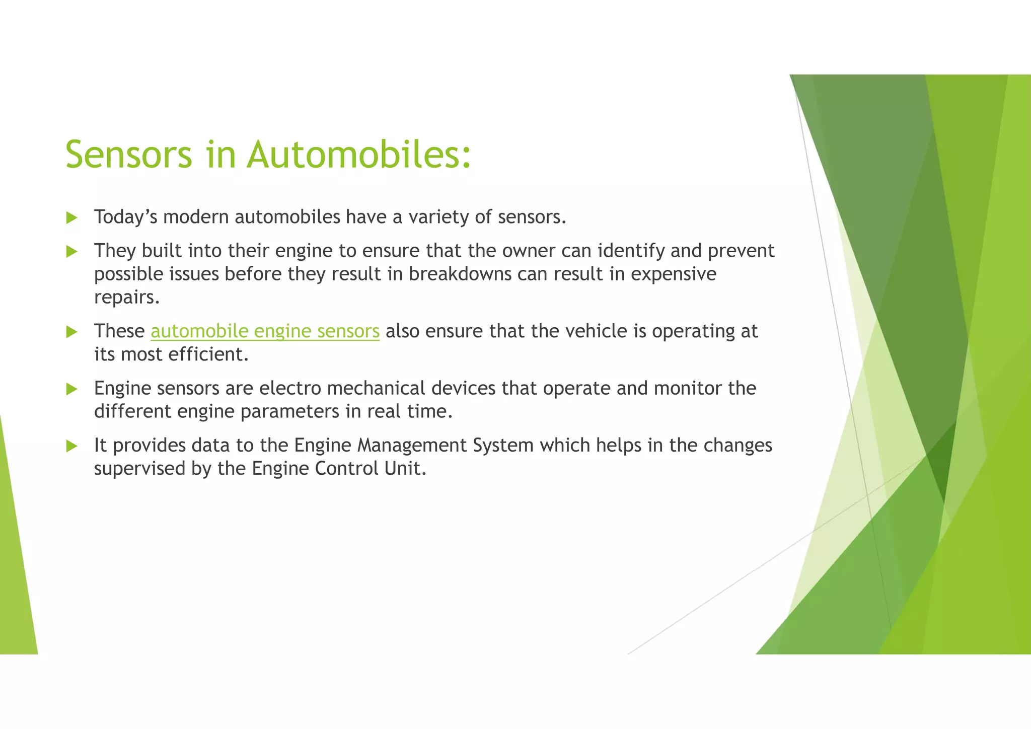 Sensing and Monitoring Systems: Automobiles | PDF