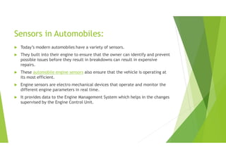 Sensing and Monitoring Systems: Automobiles | PPT