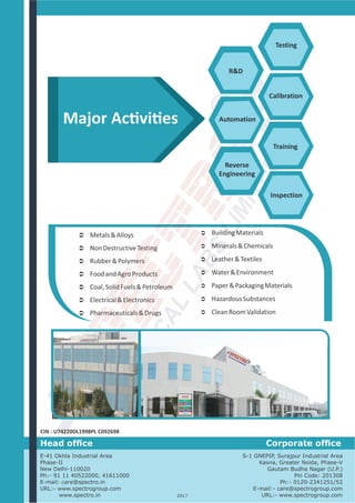 Automobiles Products Testing Labs in Delhi | PDF