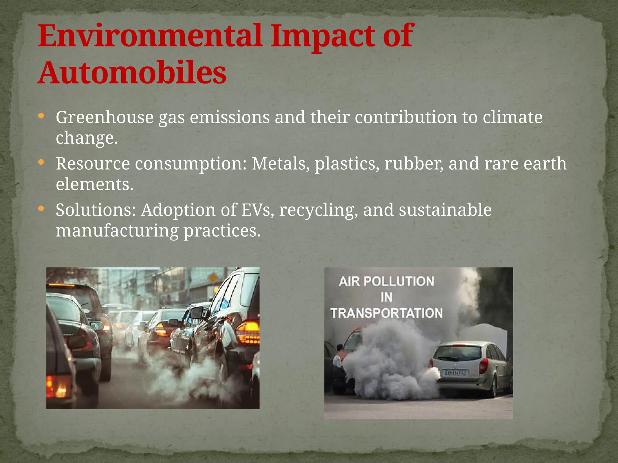 Presentation on Automobiles (with animations for low level) | PPTX