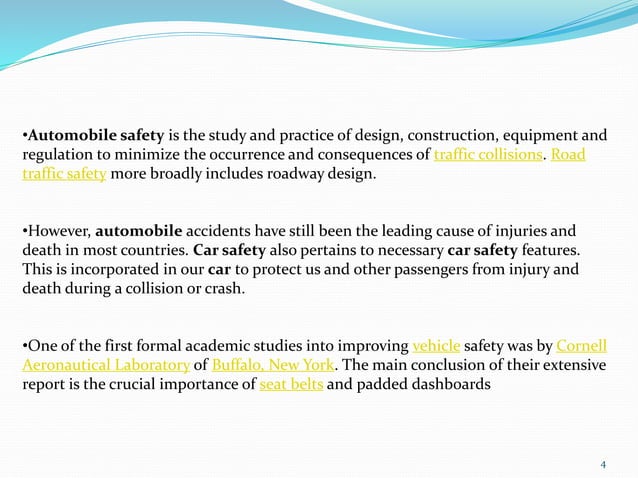 Automobile safety system | PPTX