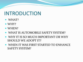 Automobile safety system | PPTX