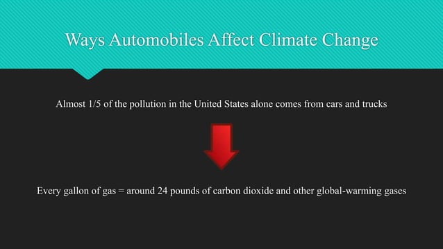 Automobiles Affecting Climate Change | PPTX | Automotive Industry ...