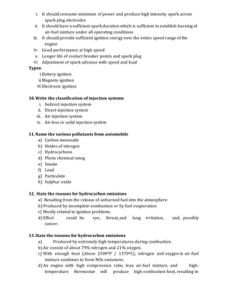 Automobile Engineering Question Bank | DOCX