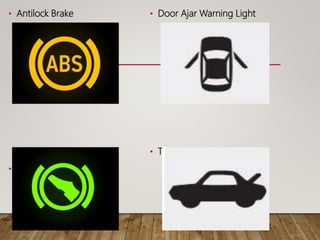 Automobiles dashboard symbols | PPTX