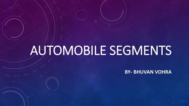 Automobile segments | PPT