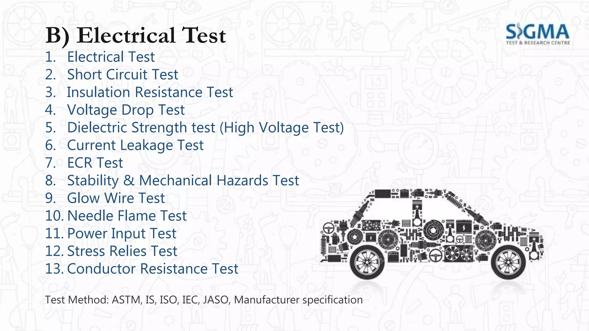 Automotive Parts Testing | PPTX