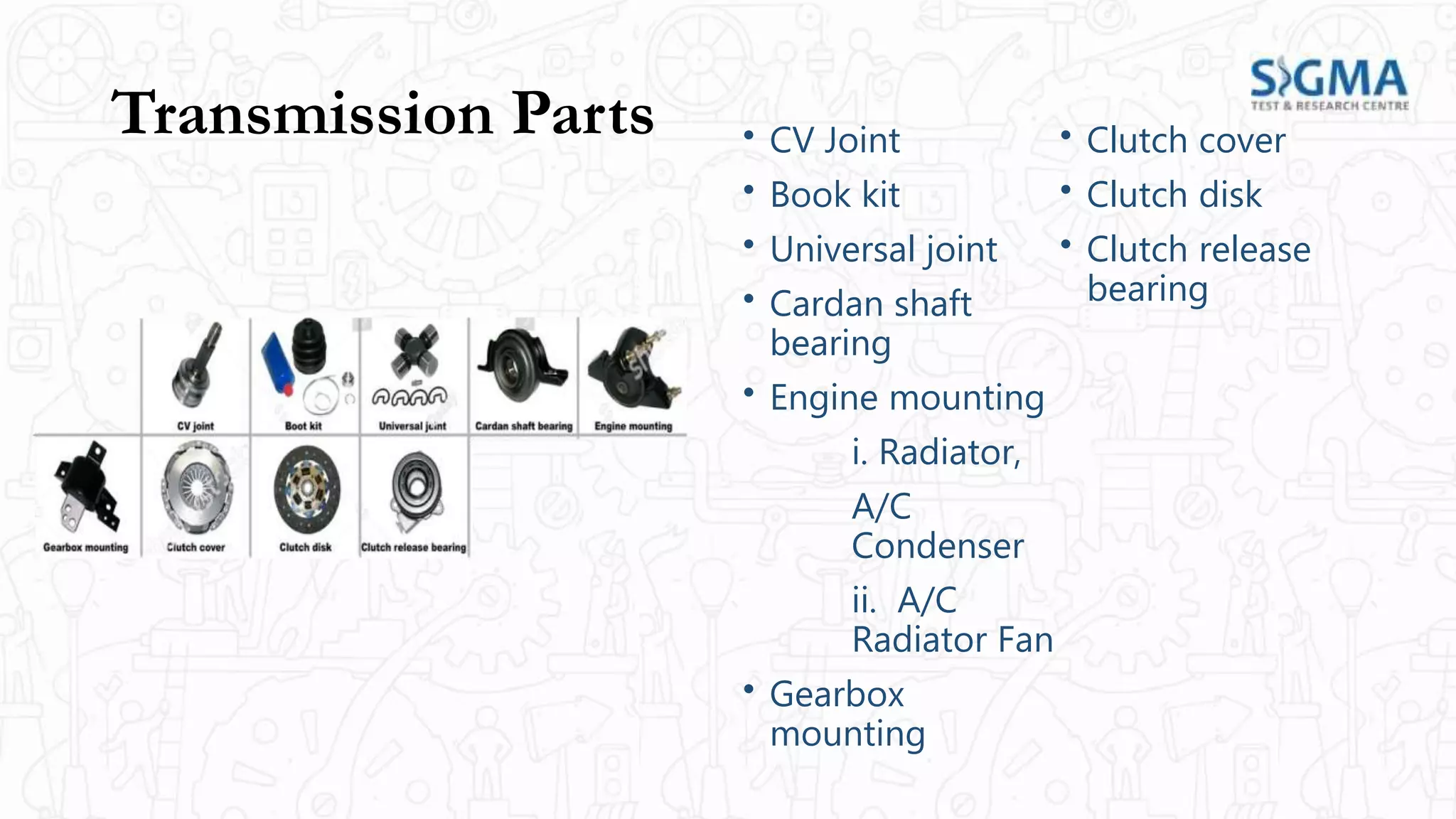 Automotive Parts Testing | PPTX